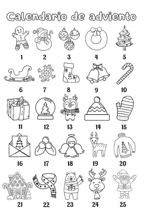 Nuevos Calendarios De Adviento Para Colorear En Infantil Y Aprenderse