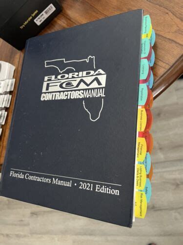 Florida Contractors Manual Fcm 2021 Ed May 2021 Blue Cover With