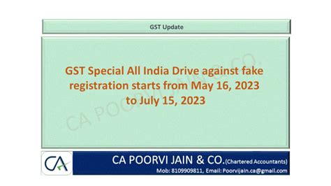 Gst Gstupdates Gstregistration Gstcompliance Gstn Ca Poorvi Jain