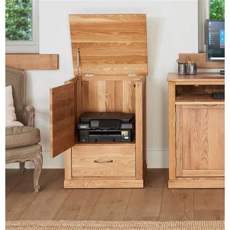 Mobel Oak Solid Wood Printer Cupboard From Our Office Cupboards Range