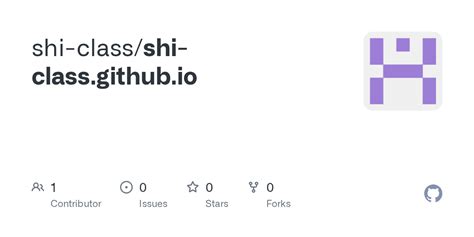 Github Shi Classshi · Github