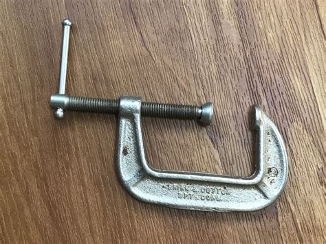 Lot Of 5 C Clamps Carpenters Machinists Bench Tools Woodworking Vintage