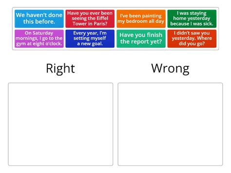 Tenses Review Upper Intermediate 1 Categorize