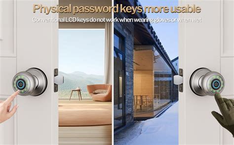Fingerprint Door Lock Smart Door Knob With Passcode Keypad Finger Print Biometric Door Knobs
