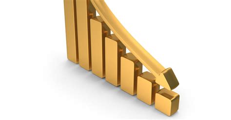 Money Graph Decrease Icon Gold 3d Incl Bar And Decreasing Envato Elements