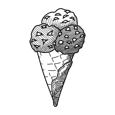 Premium Vector Drawing Of Food Icecream