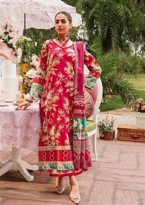 Lawn Collection Elaf Premium Printed Eep04a Flores De Amor Saleem Fabrics Traditions