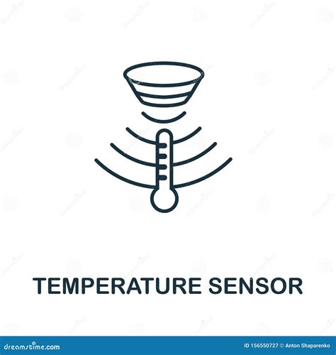 Temperature Sensor Outline Icon Thin Line Style From Sensors Icons Collection Stock