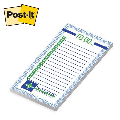 Custom Printed Post It® Notes 4×8 50 Sheets Swag Made In The Usa