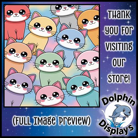 Kittens Kawaii Cute Bulletin Board Bunting Letters Classroom Wall