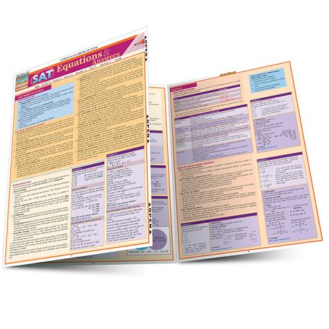 Quickstudy Sat Equations And Answers Laminated Study Guide 9781423214458