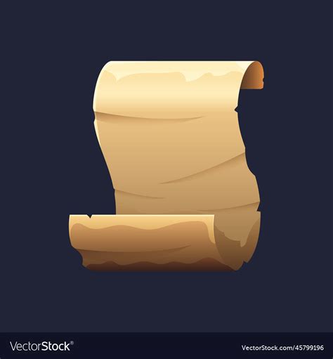 Game Ui Asset Gaming User Interface Paper Scroll Vector Image