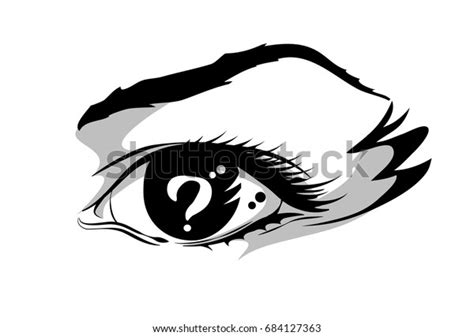 Vector Illustration Eye Question Mark Inside Stock Vector Royalty Free