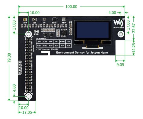 Купити Плата розширення Nvidia Jetson Nano Environment Sensors Hat