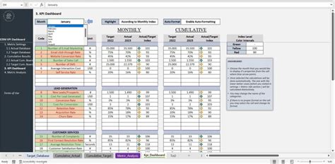 Crm Kpi Dashboard Excel Template Excel Kpi Report Template Dynamic