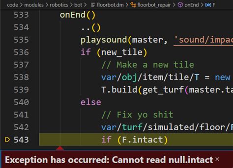 Floorbot Disabling Runtime Exception · Issue 11351 · Goonstation