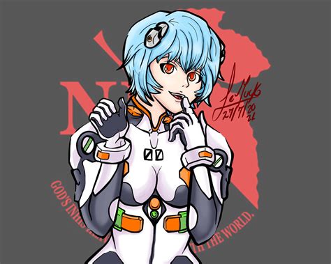 Artstation Rei Ayanami Fan Art