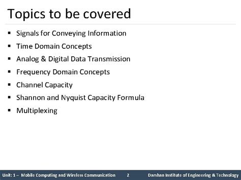 Mobile Computing And Wireless Communication 2170710 Unit 1