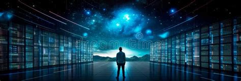 Data Scientist Analyzing A Massive Dataset In A High Performance