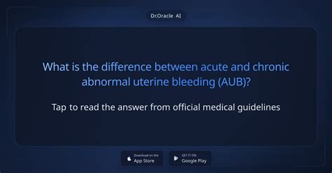 What Is The Difference Between Acute And Chronic Abnormal Uterine