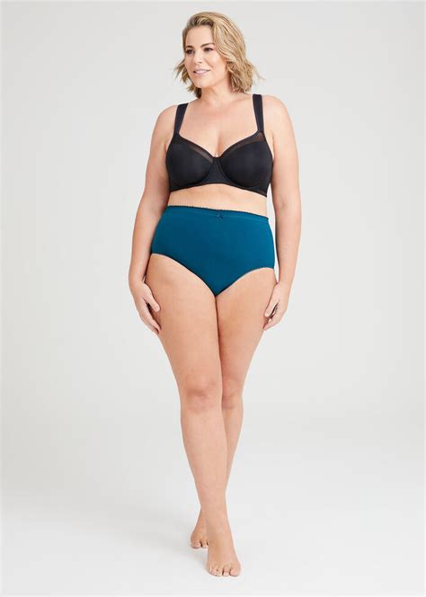 Shop Plus Size 5 Pack Cotton Ditsy Briefs In Multi Taking Shape Au