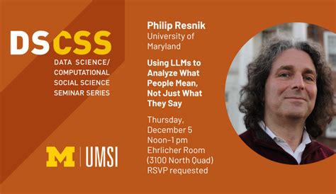 Data Science Computational Social Science Seminar Philip Resnik Umsi