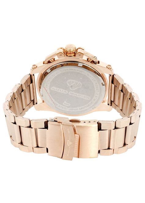 Mens Rose Gold Tone Diamond Watch Appx 024 Carats