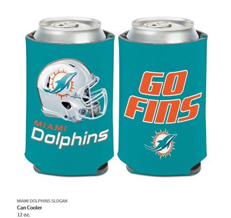 Miami Dolphins Go Fins Slogan Dosenkühler Nfl Football Can Cooler