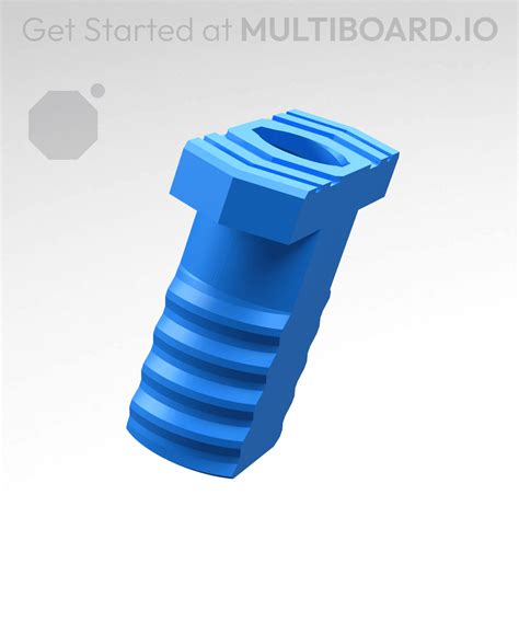 20 Mm Mid Thread Flat Head Small Thread Hole Shank T Bolt 3d Model