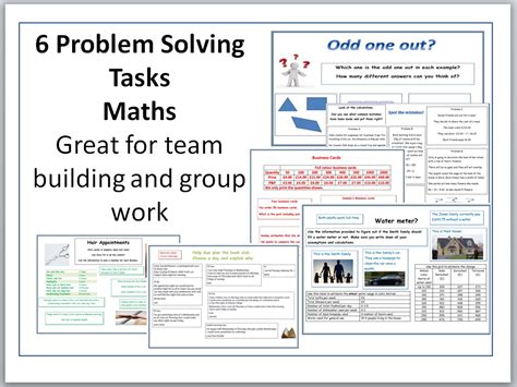 Problem Solving Tasks Ice Breaker Team Building Functional Skills Maths Teaching Resources