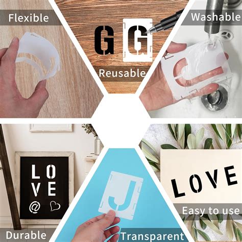 Sokoro 42pcs Traceable Interlocking Stencil Template Set 8 India Ubuy