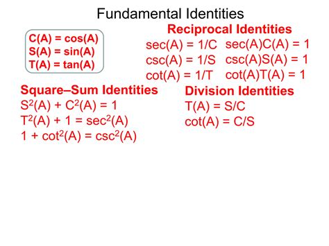 12 Analytic Trigonometry And Trig Identities X Ppt