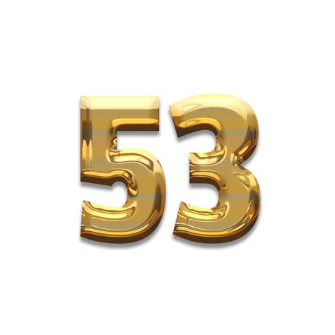 Number 53 Gold Luxury 22947697 Png