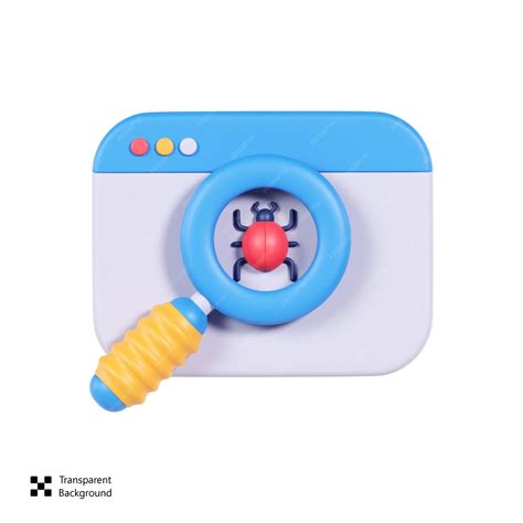 Premium Psd Bug Detection 3d Icon