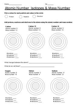 Isotopes Worksheet Gcse