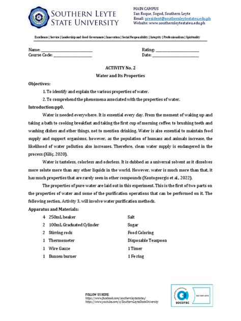 Activity Ii Chemlab Pdf Water Solvation