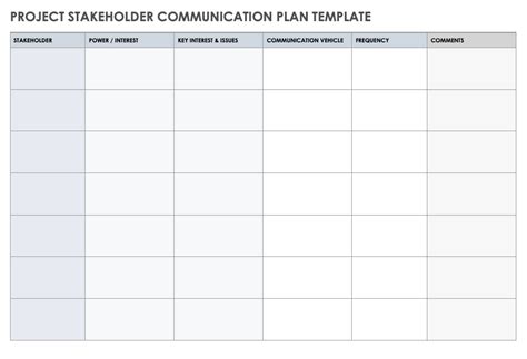 Communication Plan Template Excel