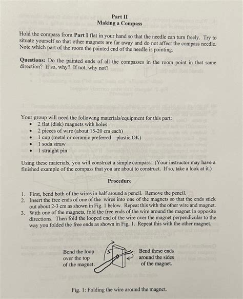 In Part Ii You Will Construct A Magnetic Compass If