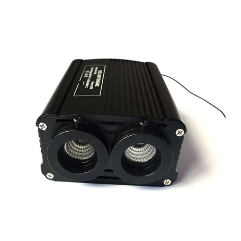 Double Coupling 32w Rgbw Led Fiber Optic Light Engine Touch Control With Pmma End Glow Fiber