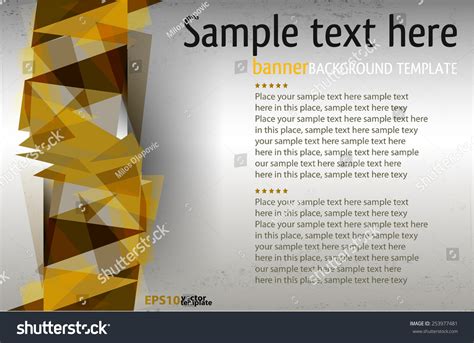 Abstract Yellow Triangle Vector Background Design Stock Vector Royalty