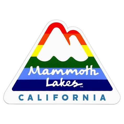 Mammoth Lakes California Ski Sticker For Helmets Skis And Snowboards