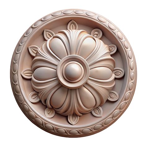 Serene Classic Ceiling Rose Plaster Ornate Design High Resolution