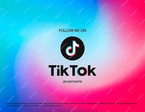 Premium Vector Follow Me On Tik Tok Gradient Background