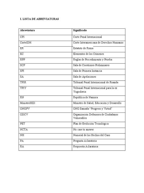 Abreviaturas Jurídicas Y Derechos Humanos Pdf