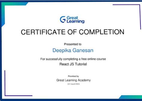 Deepika Ganesan On Linkedin Reactjs Webdevelopment Greatlearning Continuouslearning