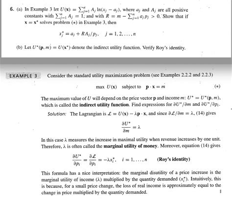 Solved Example 3 ﻿consider The Standard Utility Maximization
