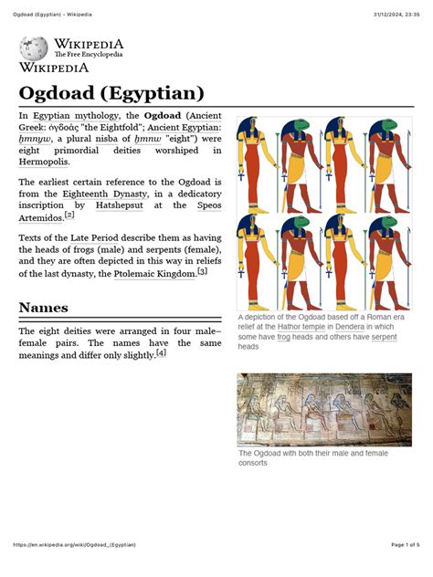 Ogdoad Egyptian Pdf Comparative Mythology Asian Mythology