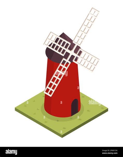 Red Wind Mill Concept Stock Vector Image And Art Alamy