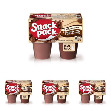 Snack Pack Milk Chocolate And Chocolate Fudge Milk