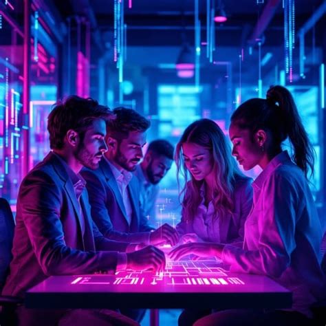Free Future Team Innovation Image Cyberpunk Neon Futuristic